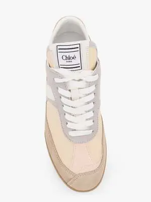 Chloé Kick Suede Sneakers With Contrasting Inserts