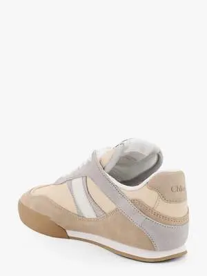 Chloé Kick Suede Sneakers With Contrasting Inserts - Gray