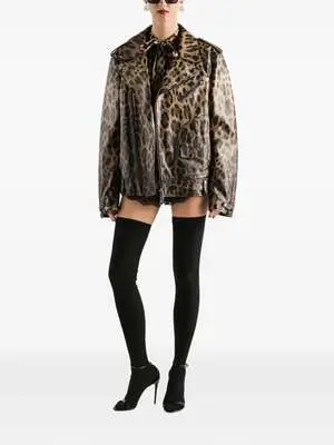 Dolce & Gabbana Leopard Print Chiffon Shirt