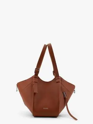 Loewe Hammock Flip Leather Handbag With Front Lettering Logo - Multicolor