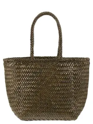 Dragon Diffusion Grace Basket Small Woven Leather Bag
