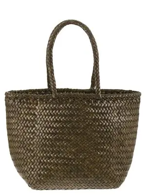 Dragon Diffusion Grace Basket Small Woven Leather Bag