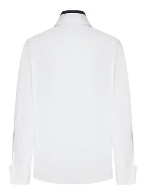 Sacai Cotton-blend Shirt With Integrated Tie