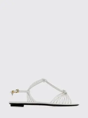 Prada Leather Heeled Sandal - White