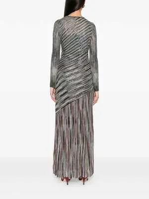 Missoni Long Striped Dress Embellished With Sequins - Multicolor