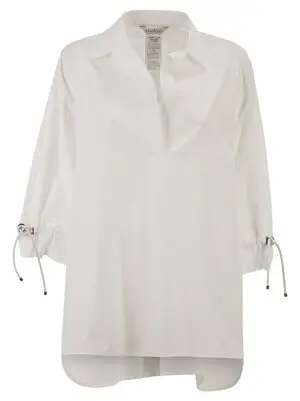 Max Mara Cotton Poplin Blouse - White