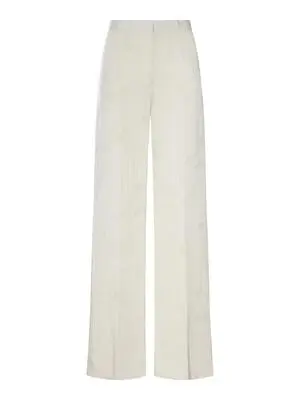 FORTE_FORTE Wide-leg Jacquard Trousers - Cream