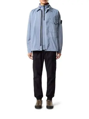 Stone Island Regular Fit Tapered Cargo Pants With Drawstring Waist