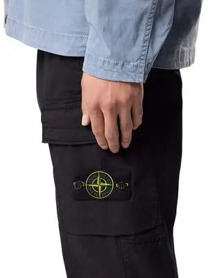Stone Island Regular Fit Tapered Cargo Pants With Drawstring Waist