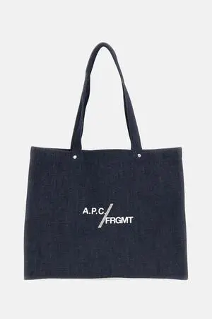 A.p.c. Cotton Denim Tote X Fragment - Multicolor