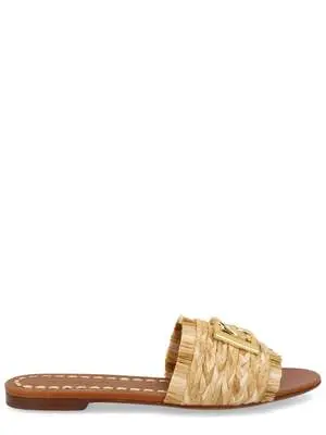 Dolce & Gabbana Sandal With Logo - Cream