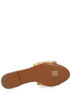 Dolce & Gabbana Sandal With Logo - Cream