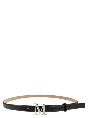 Max Mara Mclassic20s Monogram Leather Belt - Black