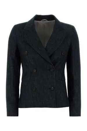 Brunello Cucinelli Dark Denim Blazer - Blue