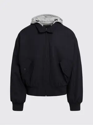 Prada Wool Hooded Bomber Jacket - Blue