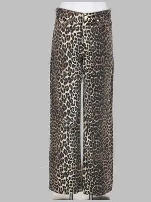 GANNI Jeans Con Stampa Animalier - Multicolor