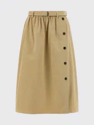 Prada Cotton Midi Skirt - Cream