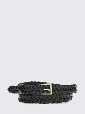 Bottega Veneta Solo Woven Leather Belt - Black