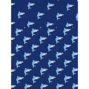 FERRAGAMO Printed Silk Neck Ties - Blue