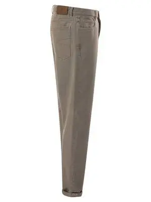 Brunello Cucinelli Five-pocket Cotton Jeans With A Contemporary Silhouette - Multicolor
