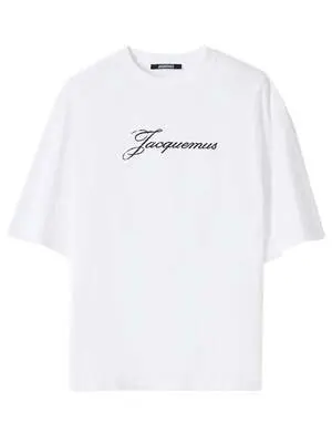 Jacquemus Logo Print Cotton Blend T-shirt - White