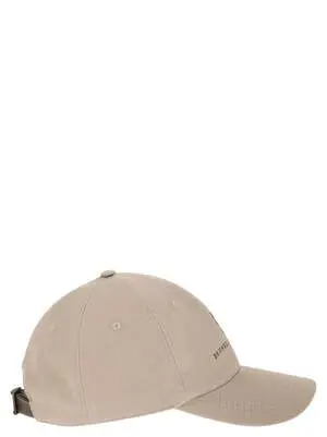 Brunello Cucinelli Garment-dyed Twisted Cotton Gabardine Baseball Cap - Cream
