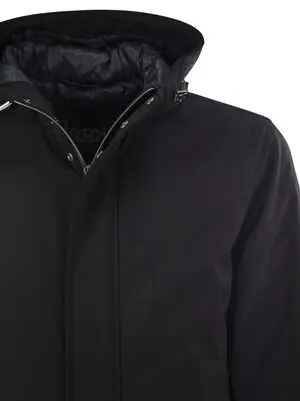 Herno Stretch Technical Fabric Hooded Padded Jacket