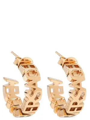 Versace Logo' Earrings - Gold