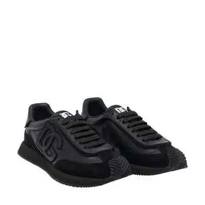 Dolce & Gabbana Leather And Suede Cushion Sneakers - Black
