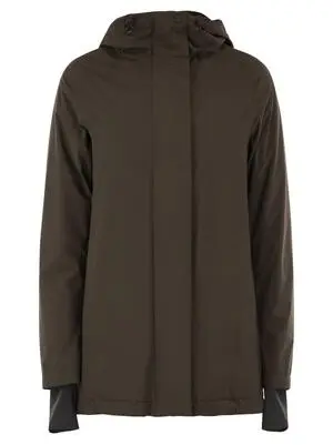Herno A-shape 2-layer Hooded Parka - Brown