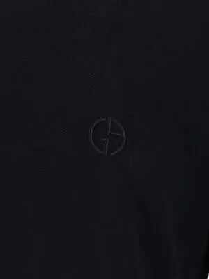 Giorgio Armani Crew Neck Wool Sweater - Blue