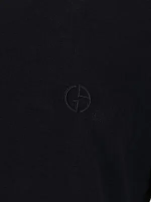 Giorgio Armani Crew Neck Wool Sweater - Blue