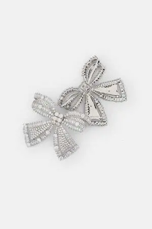 SELF-PORTRAIT Crystal Bow Earrings