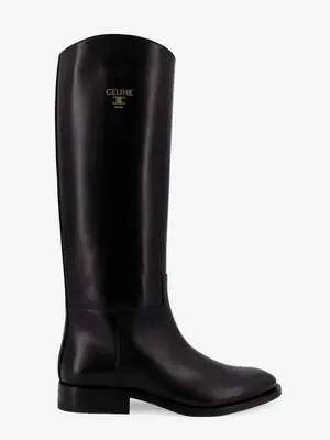Celine Anais Leather Boots - Black