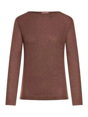 Brunello Cucinelli Brunello Cucinelli Women Lightweight Cashmere And Silk Sparkling Sweater Multicolor