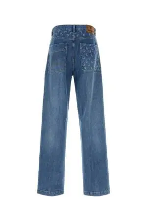 MARINE SERRE Light Denim Straight Jeans