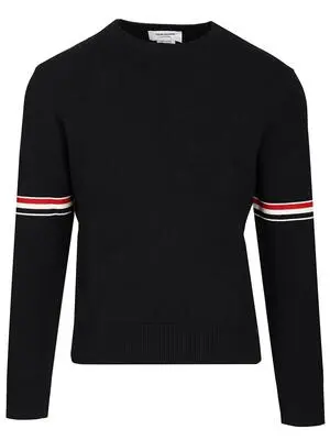 Thom Browne Milano Stitch Crew Neck Sweater - Blue