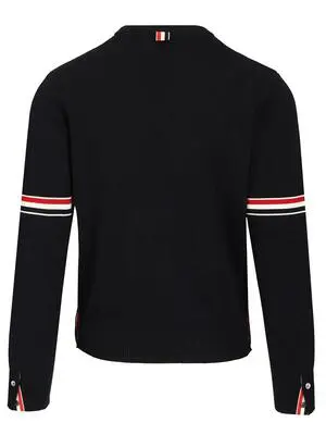Thom Browne Milano Stitch Crew Neck Sweater - Blue