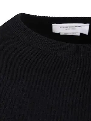 Thom Browne Milano Stitch Crew Neck Sweater - Blue