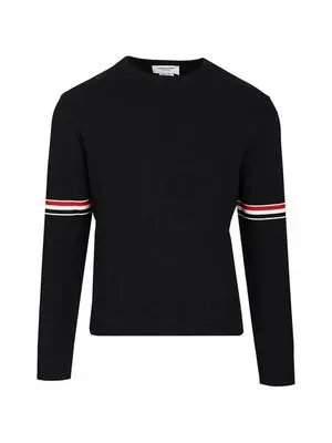 Thom Browne Milano Stitch Crew Neck Sweater - Blue