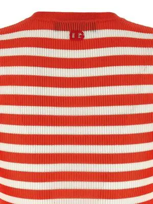 Dolce & Gabbana Striped Viscose Cardigan - Orange