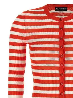 Dolce & Gabbana Striped Viscose Cardigan