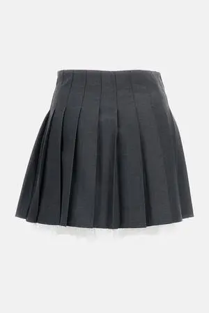SELF-PORTRAIT Pleated Mini Skirt - Multicolor