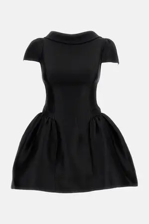 SELF-PORTRAIT Taffeta Collared Mini Dress - Multicolor