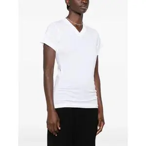 TOTEME V-neck Short Sleeves T-shirt - White