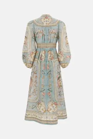 Zimmermann Roselight Plunge Midi Dress - Multicolor