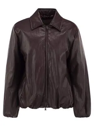 Herno Faux Leather-effect Padded Bomber Jacket - Multicolor