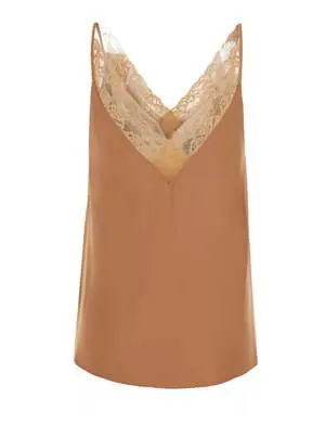 FORTE_FORTE V-neck Lace Detailed Sleeveless Top - Multicolor