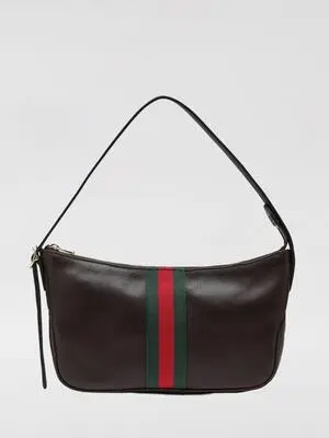 Gucci Lunetta Leather Bag - Brown