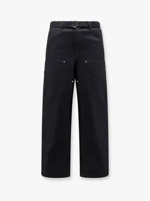 SACAI X CARHARTT WIP Trousers With Logo Patch - Black